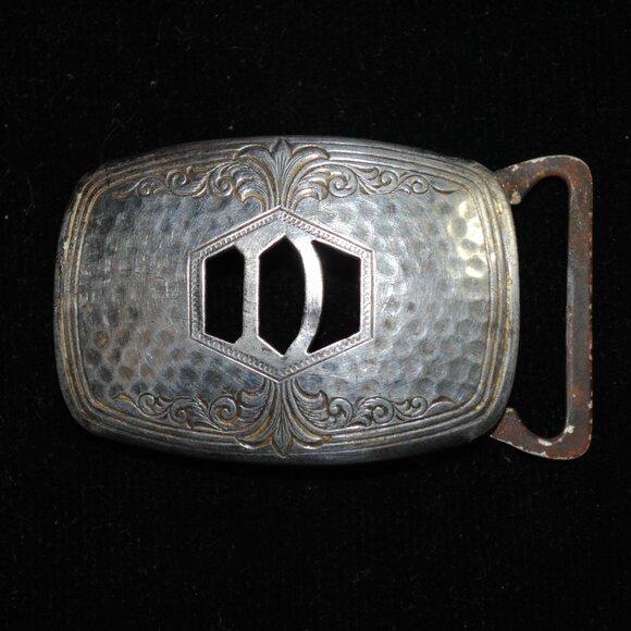 Accessories | Antique 192s Silverplated Engraved Art Deco Belt Buckle ...